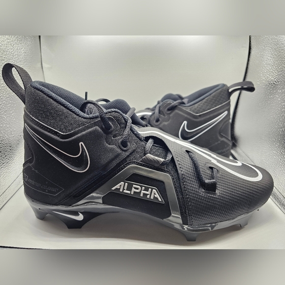 Nike | Shoes | Nike Alpha Menace Pro 3 Black Iron Grey Football Cleats ...